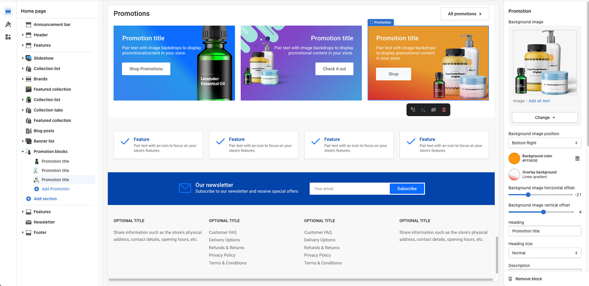 Athens Promotion blocks section - Truly Fine Pixels